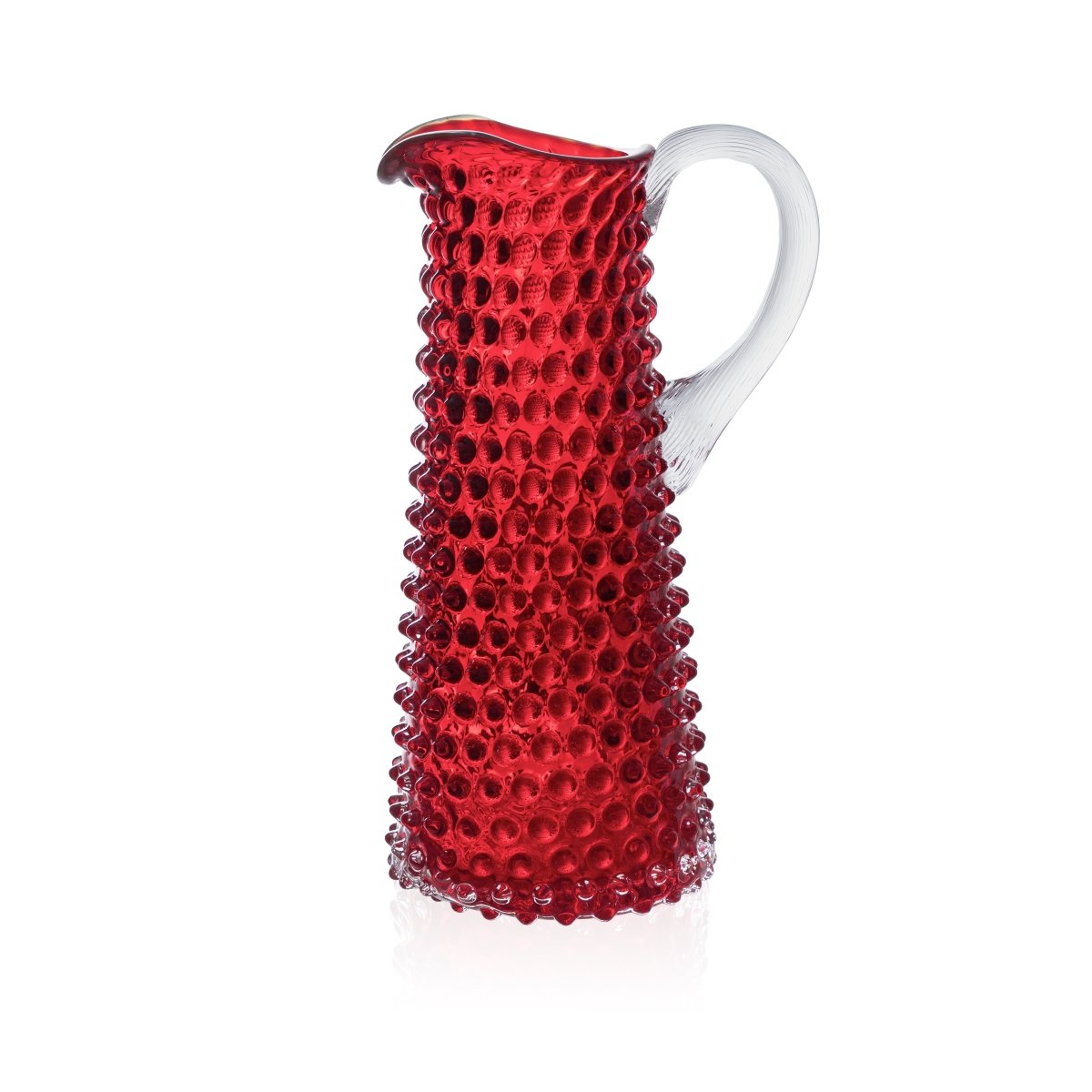 Underlay Garnet Hobnail Pitcher
