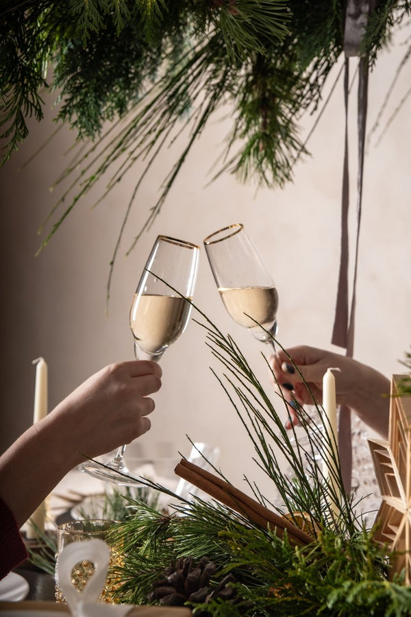 SHADOWS GOLDEN LUX Champagne Glass (Set of 2) | KLIMCHI
