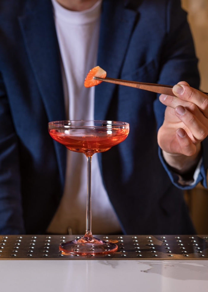 SHADOWS Coupe Glass in Suede Pink (Set of 2) | KLIMCHI