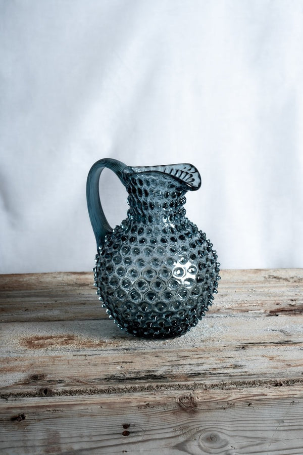 Misty Blue Hobnail Jug | KLIMCHI